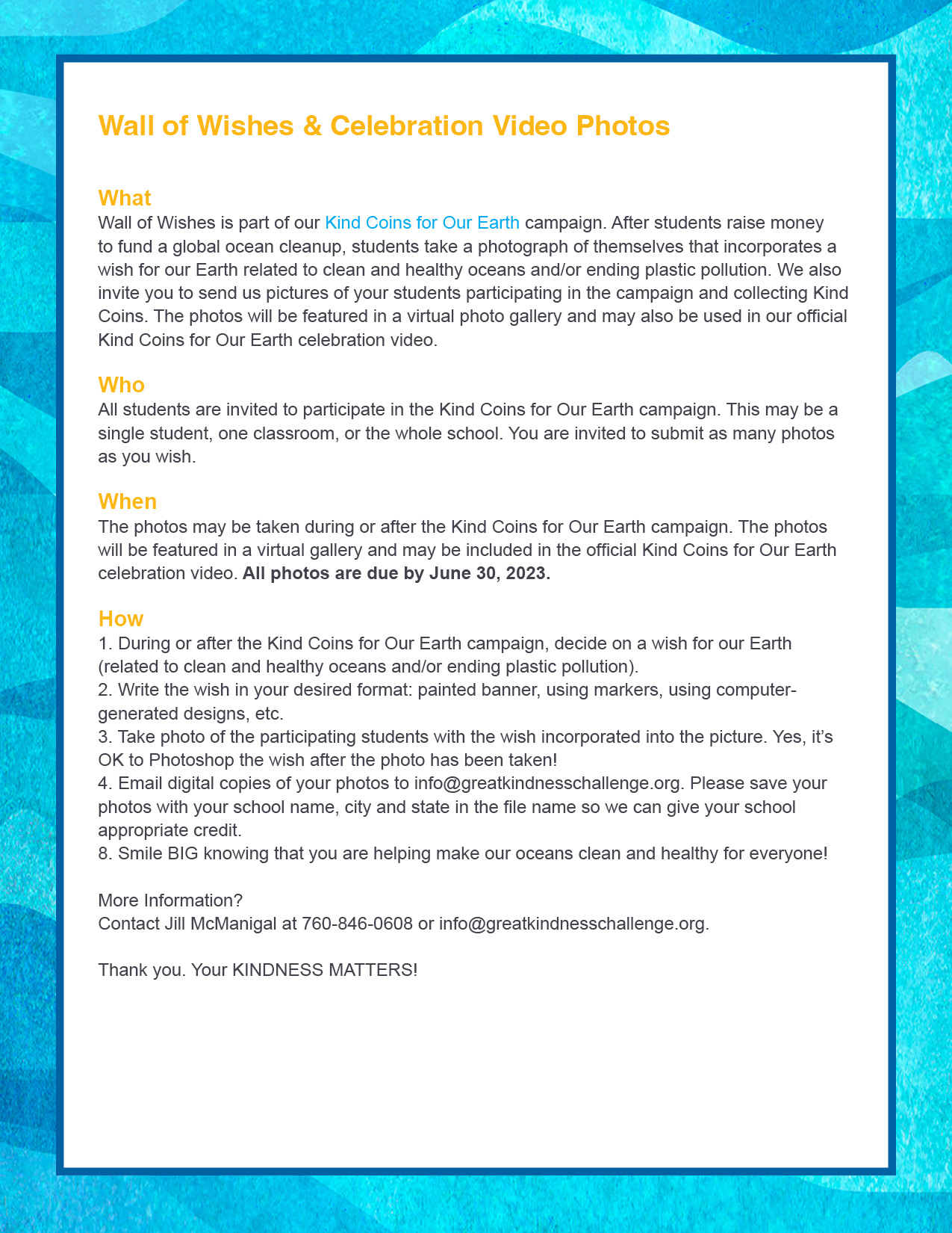 Kind Coins for Our Earth – The Great Kindness Challenge